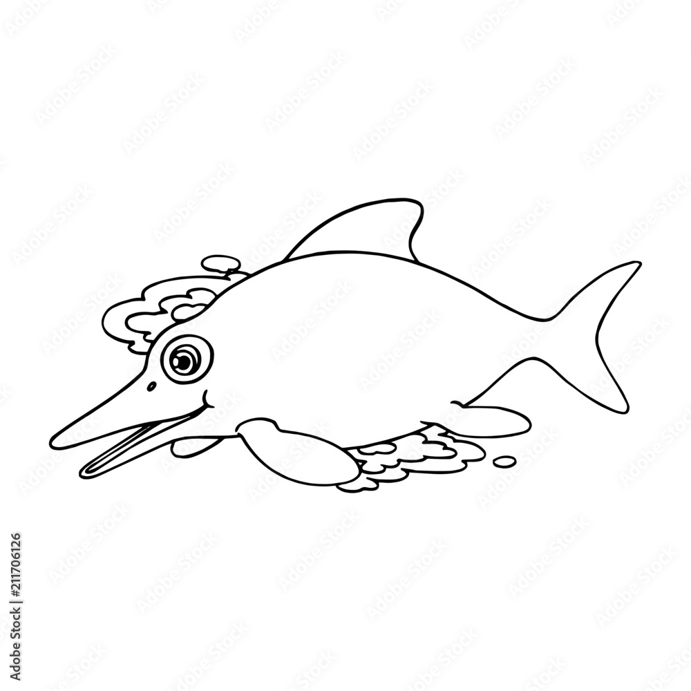 Kronosaurus cartoon illustration isolated on white background for ...