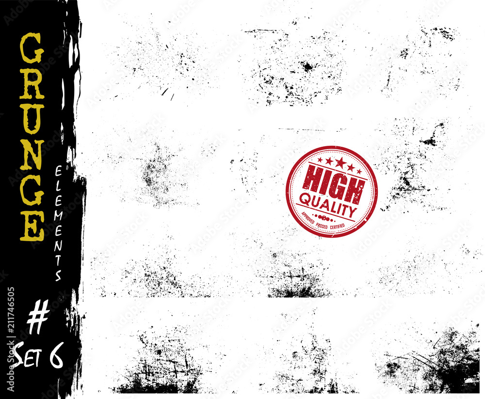 Set of grunge style dust particle and scratch elements . Vector Stock ...