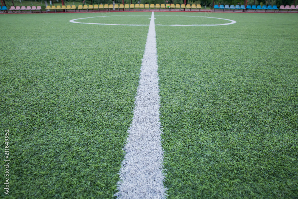 Mini Football Goal On An Artificial Grass . Inside of indoor football ...