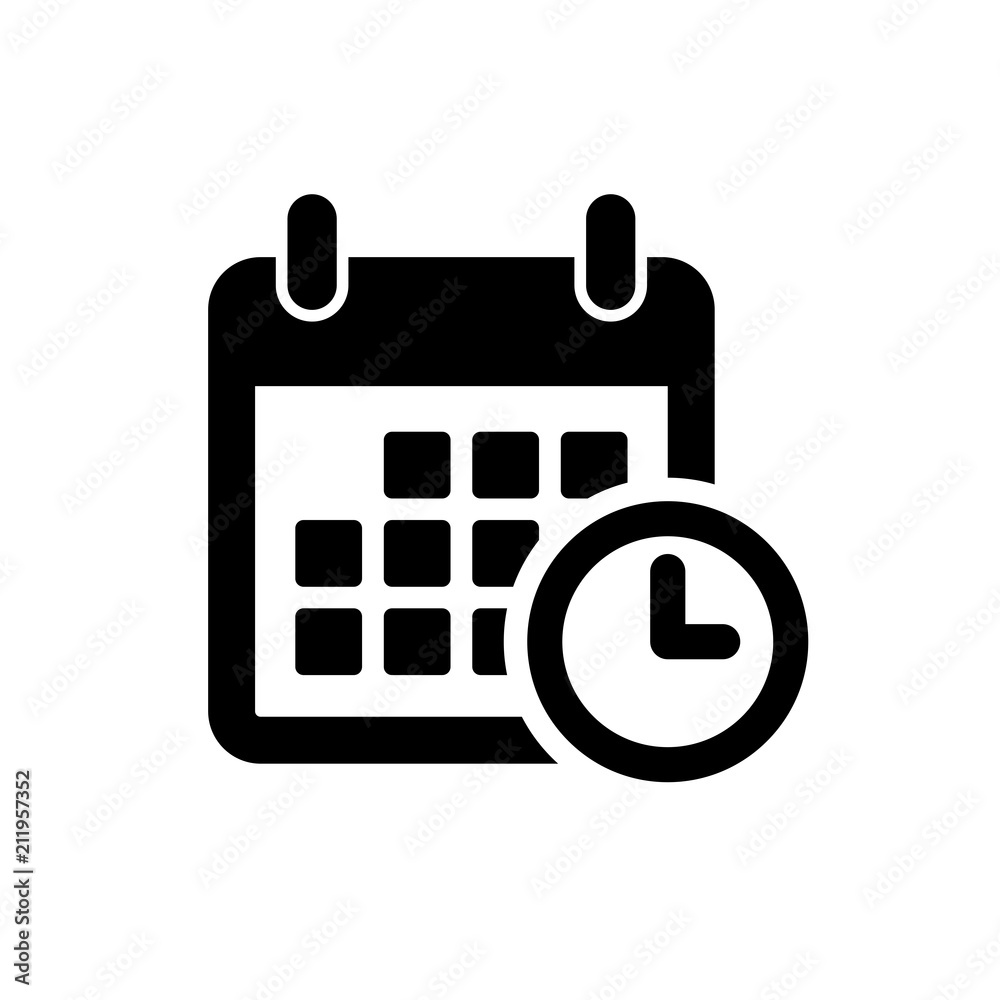 Calendar vector icon, date time symbol Stock Vector | Adobe Stock