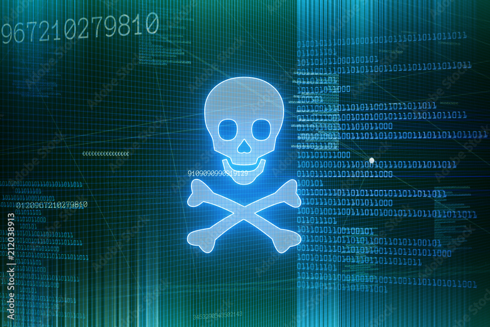 Stock-Illustration „Dangerous software and internet viruses ...