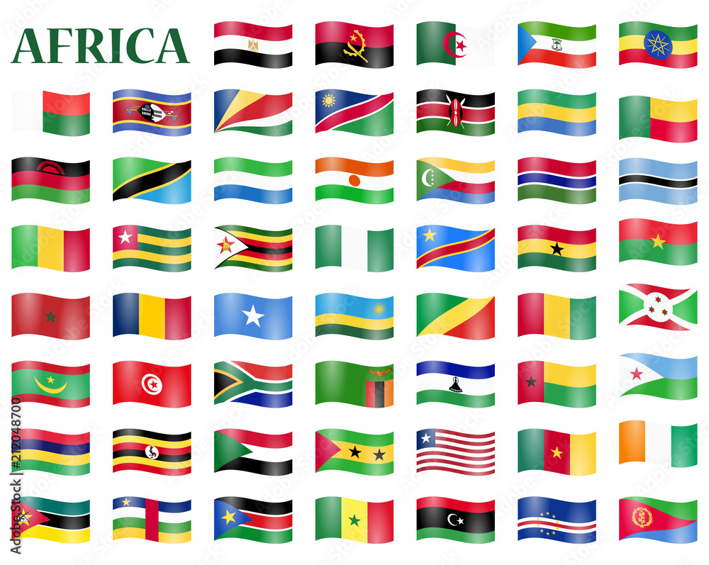 all country flags of Africa Stock Vector | Adobe Stock