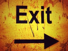Old Rusty Exit Sign Free Stock Photo - Public Domain Pictures