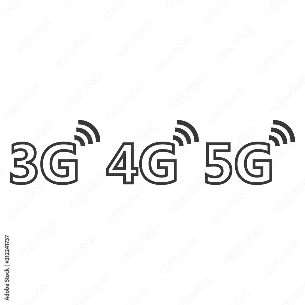 3g 4g 5g icons Stock Vector | Adobe Stock