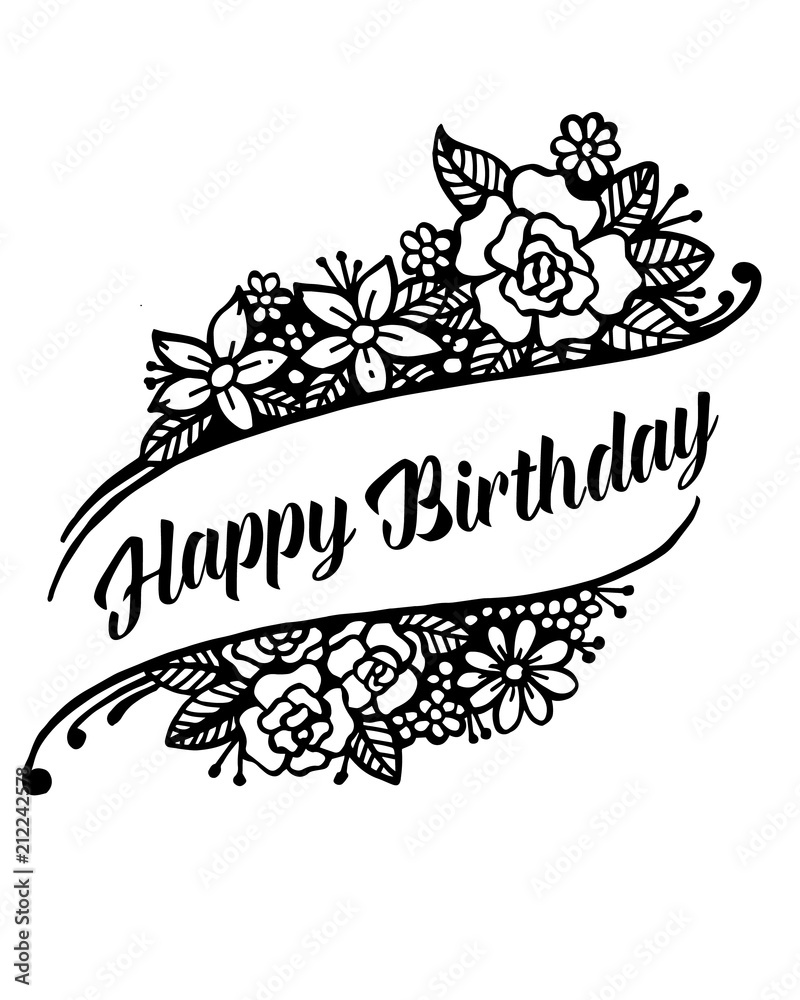 Black And White Birthday Card Printable