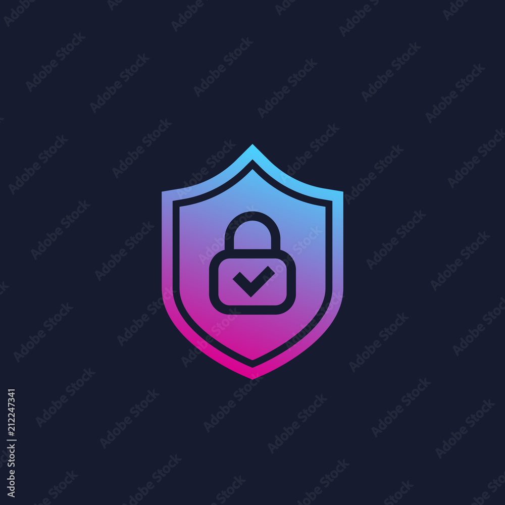 Cybersecurity icon, vector logo Stock Vector | Adobe Stock