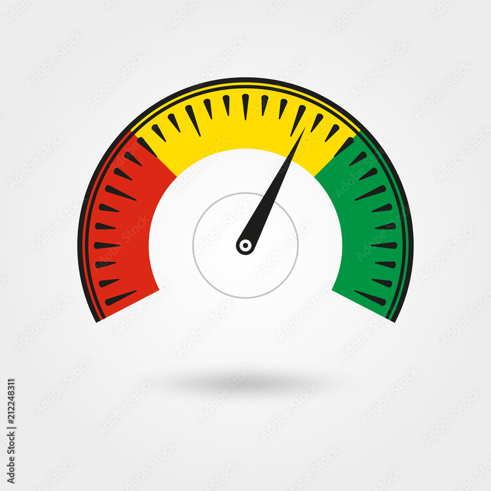 Speedometer icon set. Gauge and rpm meter logo. Vector illustration ...