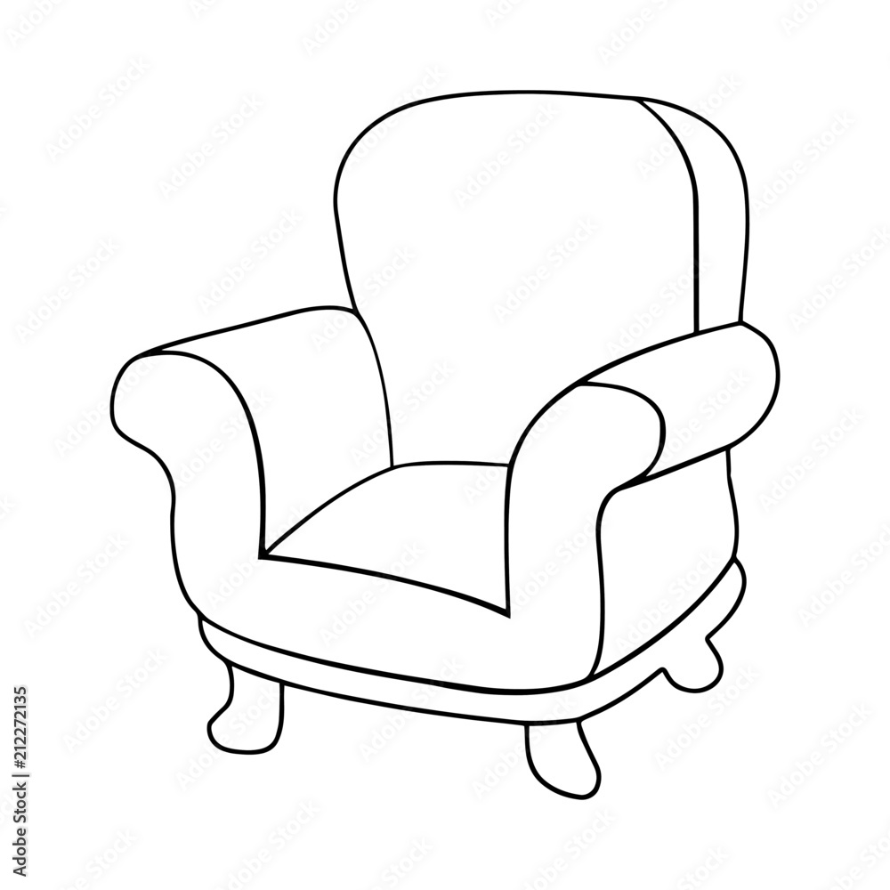 Chair Sofa cartoon illustration isolated on white background for ...