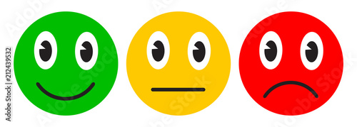 Three smilies, set smiley emotion, by smilies, cartoon emoticons - for ...