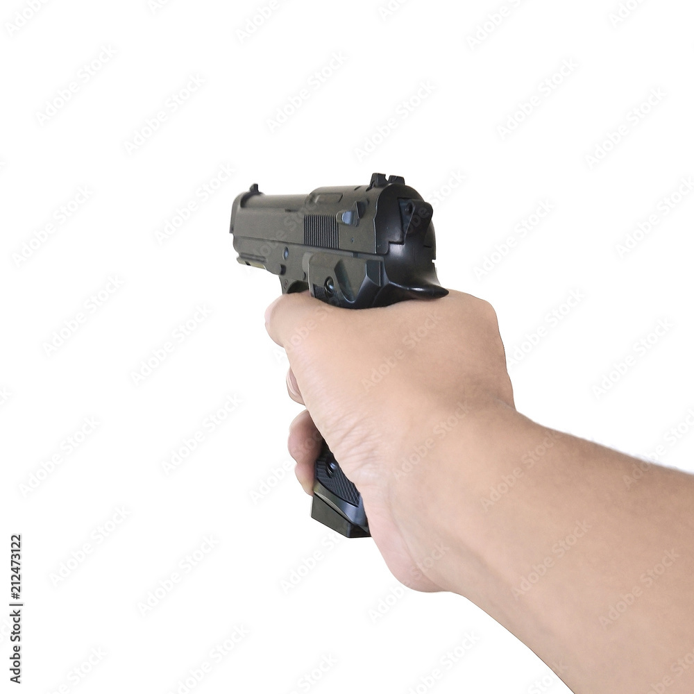 hand holding gun Stock Photo | Adobe Stock