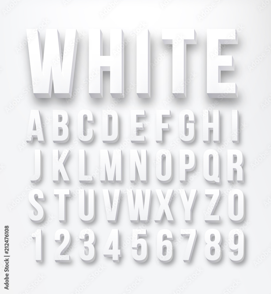 Flat font alphabet vector Stock Vector | Adobe Stock