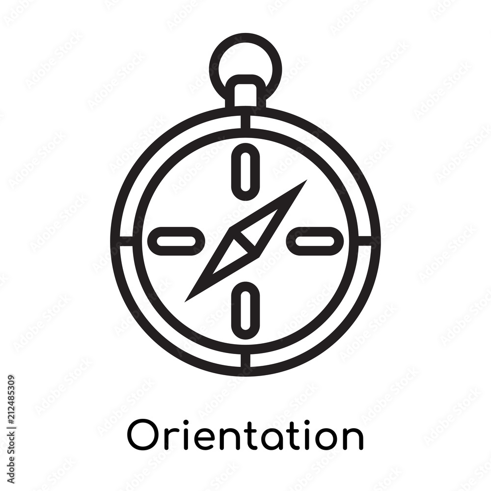 Orientation icon vector sign and symbol isolated on white background ...