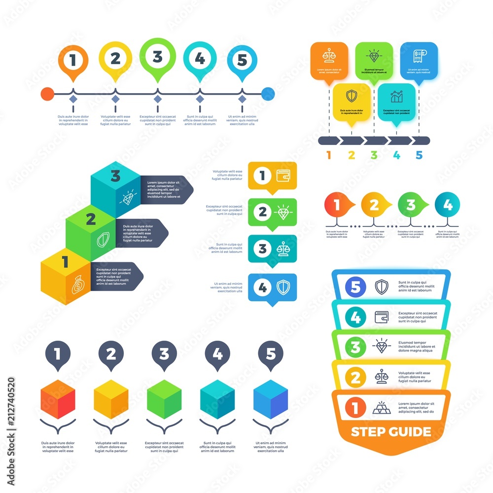 Infographic diagrams. Strategy finance charts for business presentation ...