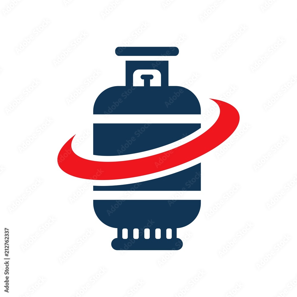 Gas Icon. Cylinder of Tank Logo. power and energy symbol. vector eps 08 ...