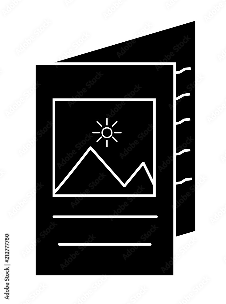 brochure icon in trendy flat style on white background. brochure symbol ...