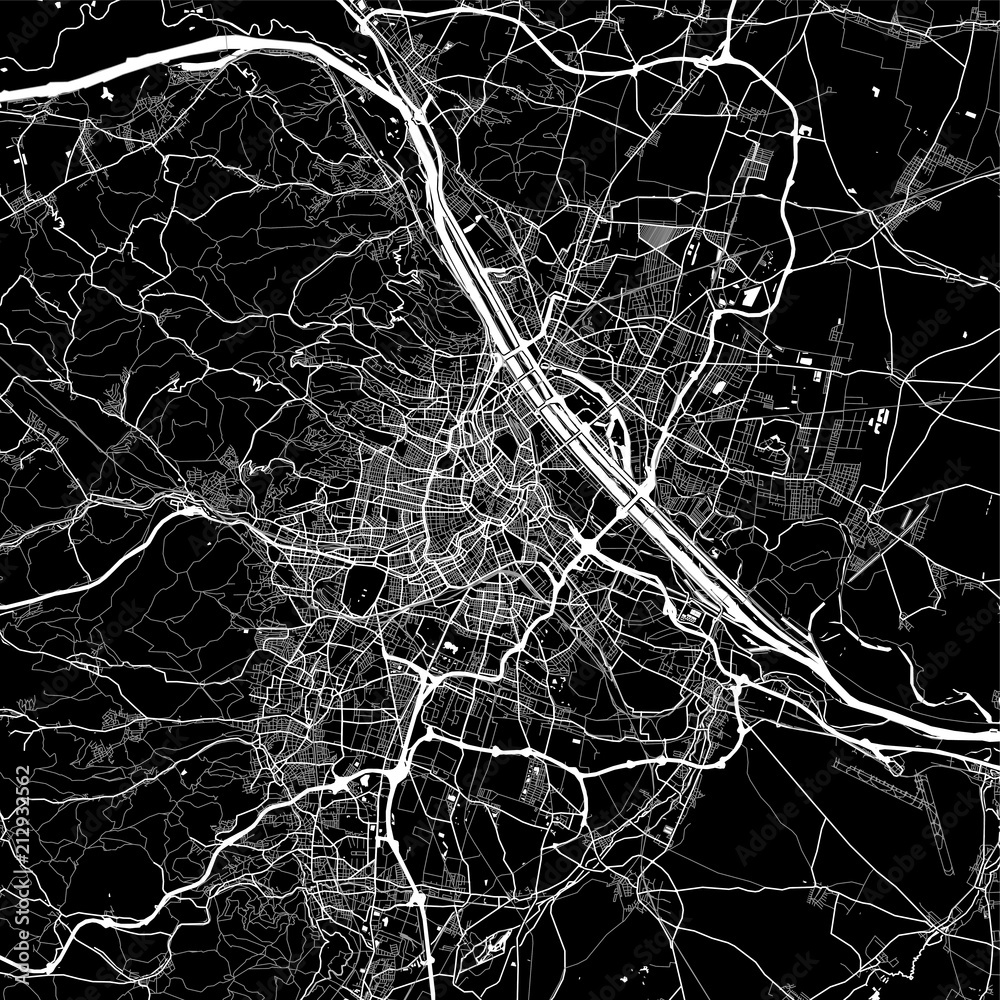Area map of Vienna, Austria Stock Vector | Adobe Stock