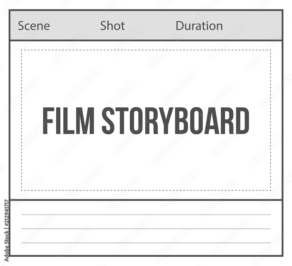 Creative vector illustration of professional film storyboard mockup ...