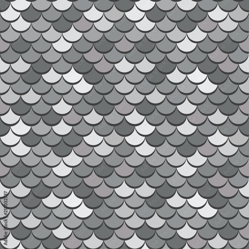 Paper scales seamless vector squama silver stickers pattern for fabric ...