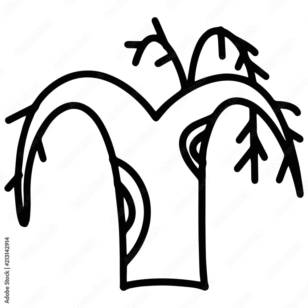 Tree cartoon illustration isolated on white background for children ...