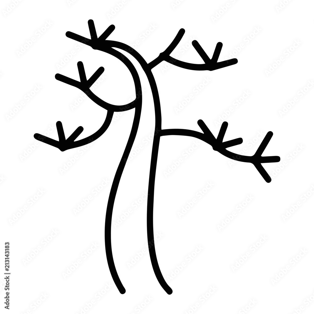 Tree cartoon illustration isolated on white background for children ...