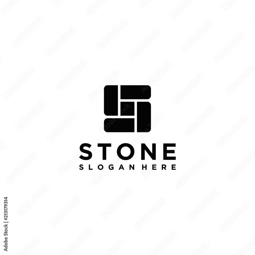 Letter S stone logo design Stock Vector | Adobe Stock