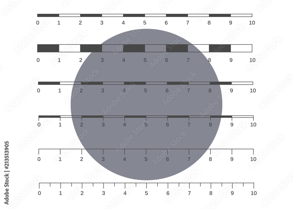 Map scales graphics for measuring distances. Scale measure map vector ...