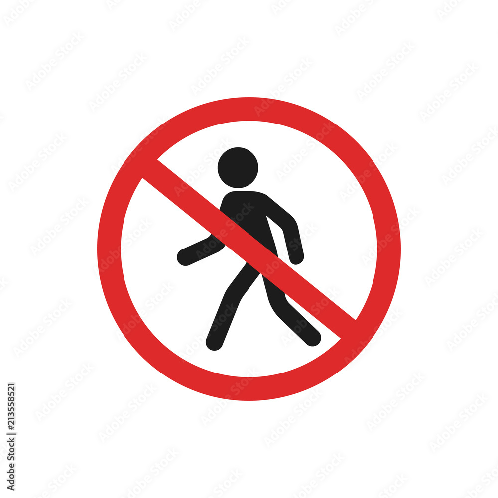 No entry sign. Vector. Stock Vector | Adobe Stock