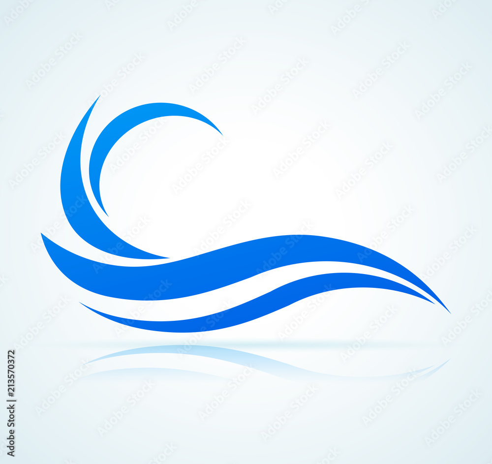 wave design on white background Stock Vector | Adobe Stock
