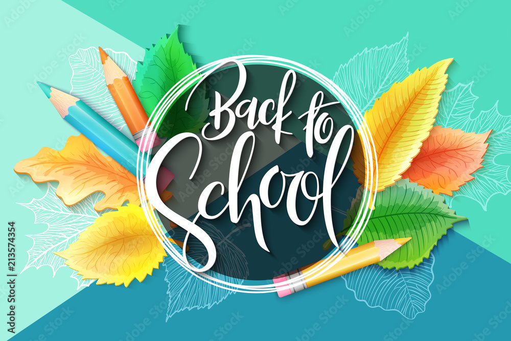 Vector illustration with design template for Back to school event ...