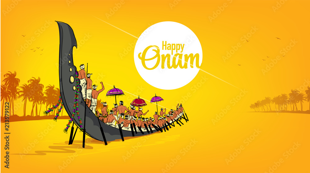 Onam South Indian Festival, Boat race, Vallam-kali kerala. Stock ...