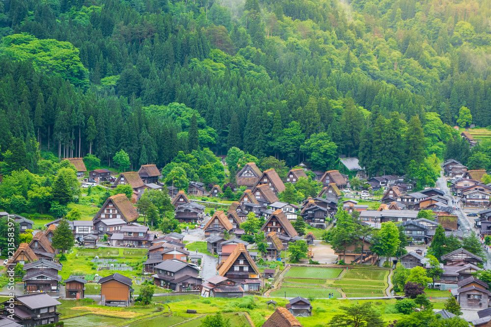 Traditional and Historical Japanese village Shirakawago in Gifu ...