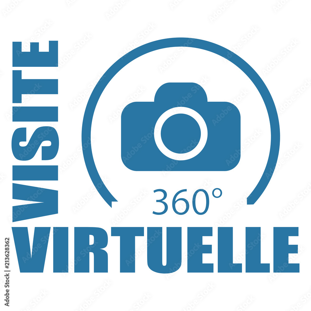 Image vectorielle Stock Logo visite virtuelle. | Adobe Stock