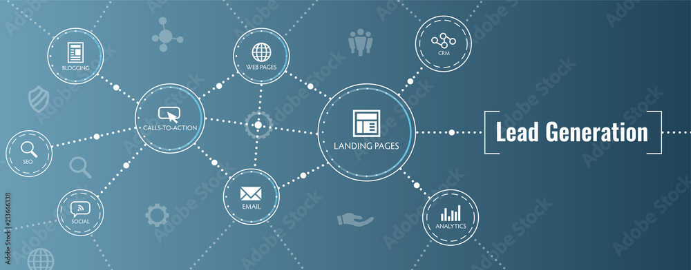 Lead Generation Web Header Banner - Attract leads for target audience ...