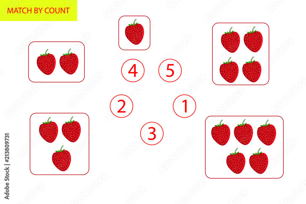Counting Game for Preschool Children. Mathematics task. How many ...