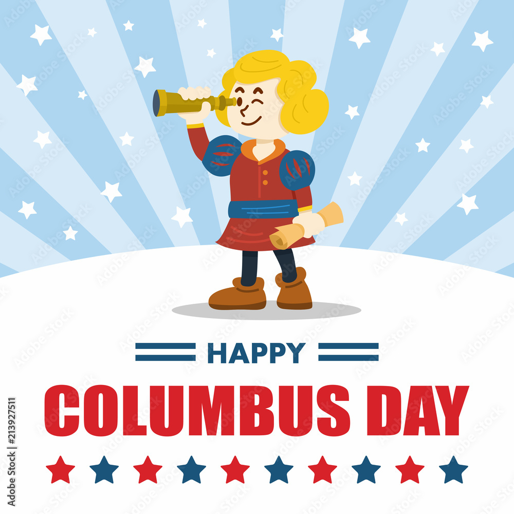 Cute cartoon of Christopher Columbus, Vector Illustration Stock Vector ...