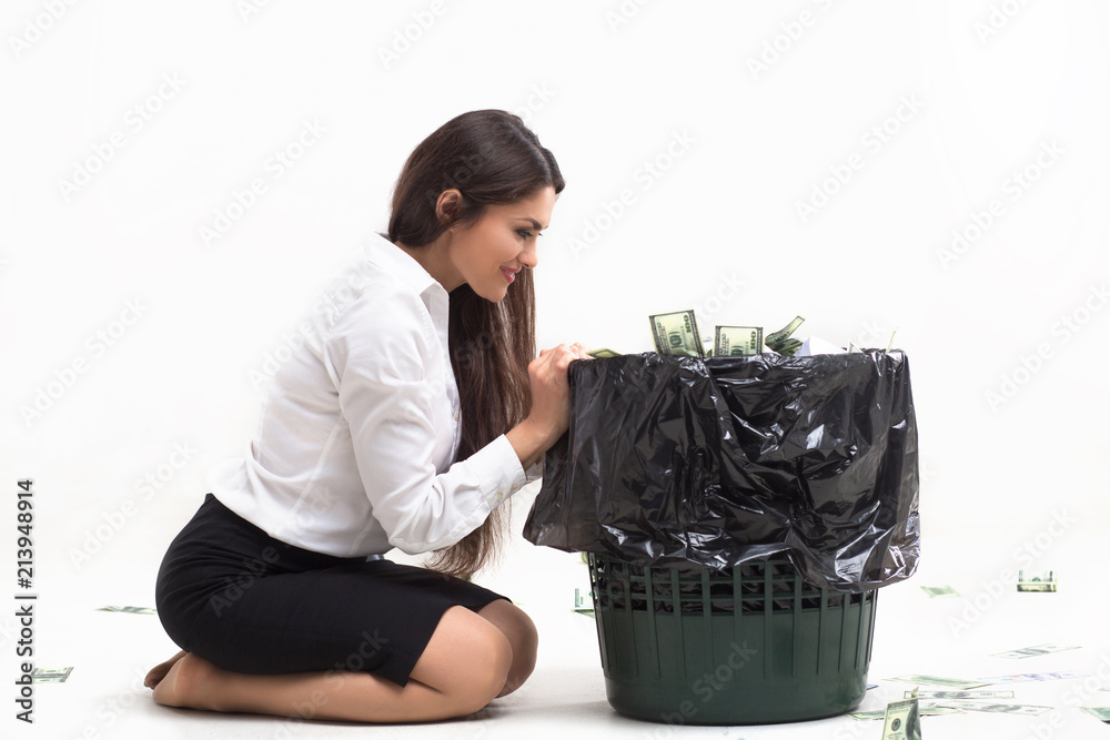 Lady Garbage Can