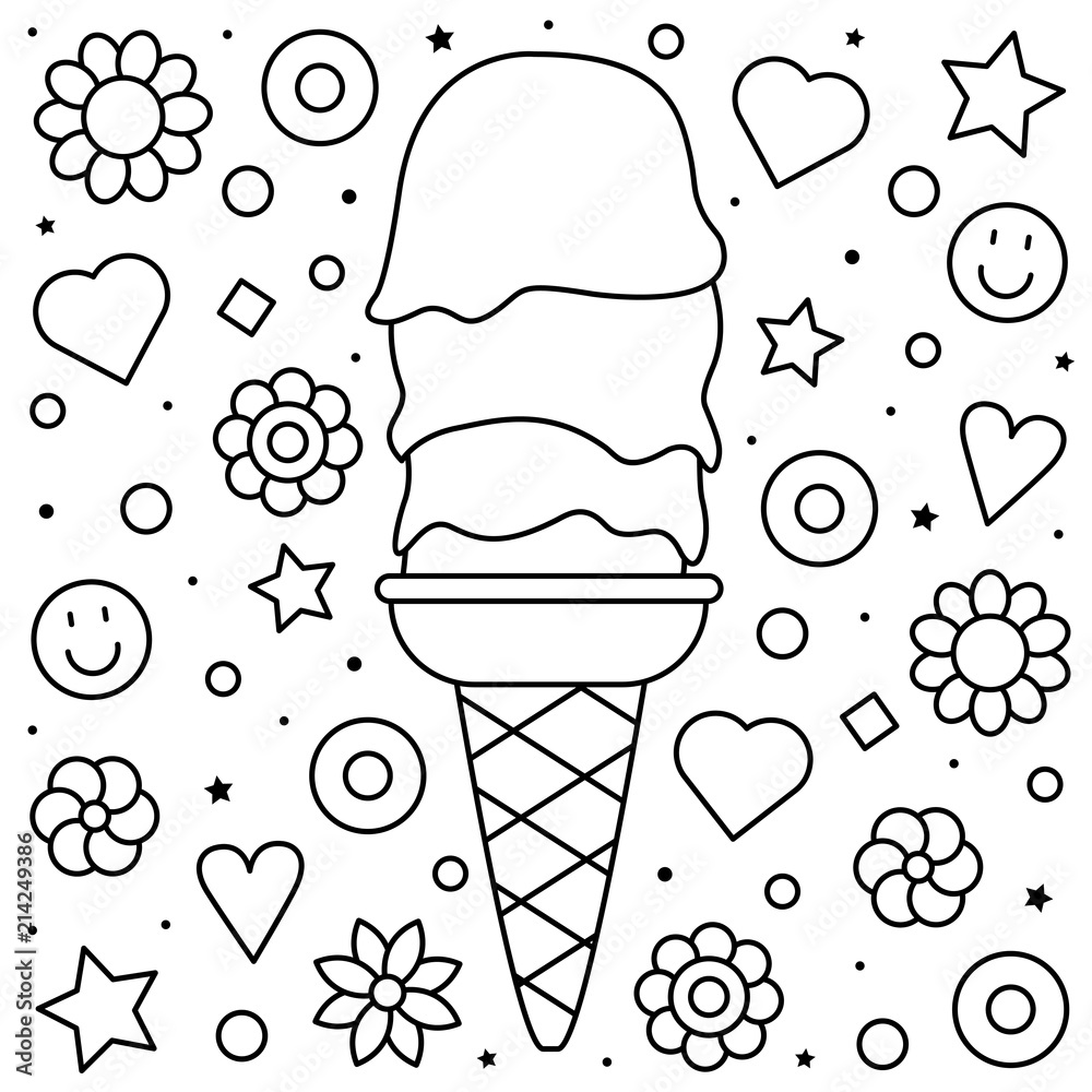 Coloring page. Vector illustration. Stock Vector | Adobe Stock