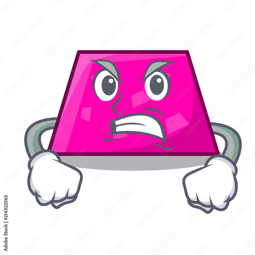Angry trapezoid mascot cartoon style Stock Vector | Adobe Stock