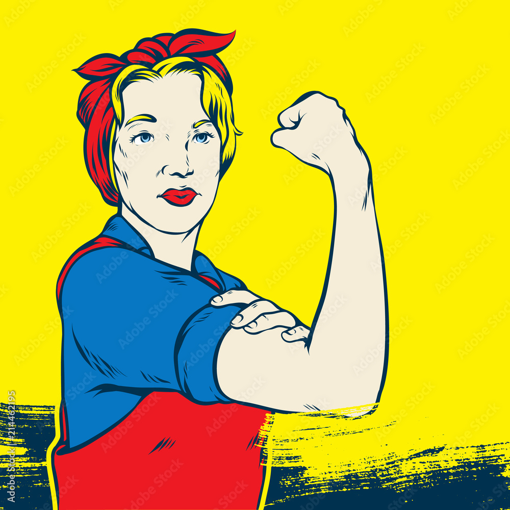 Great illustration of a Retro Strong Powerful Woman inspired by the ...