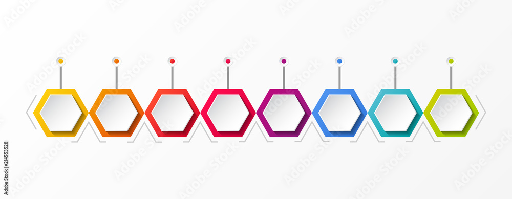 Empty colourful timeline - business infograph template. Vector. Stock ...