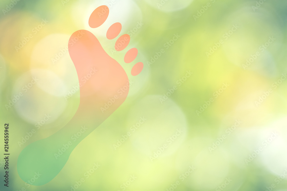 Carbon footprint on nature visual for low emissions Stock Illustration ...