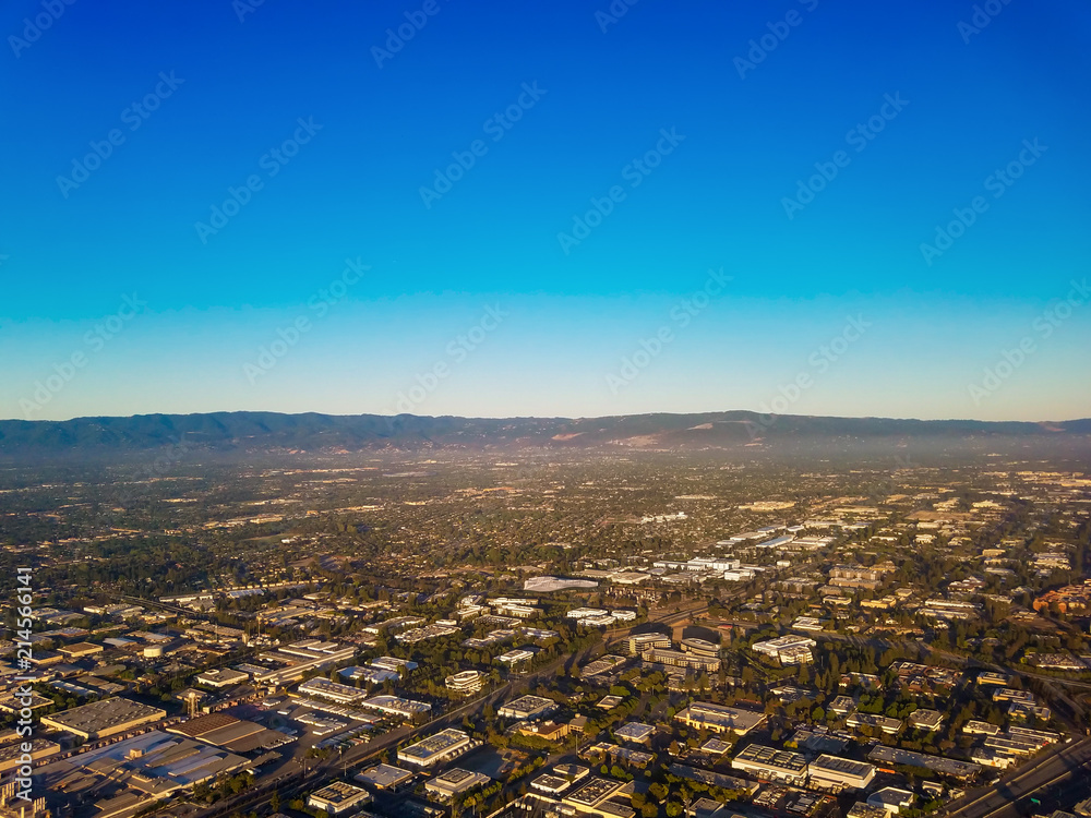 Silicon Valley Aerial View Stock Photo | Adobe Stock
