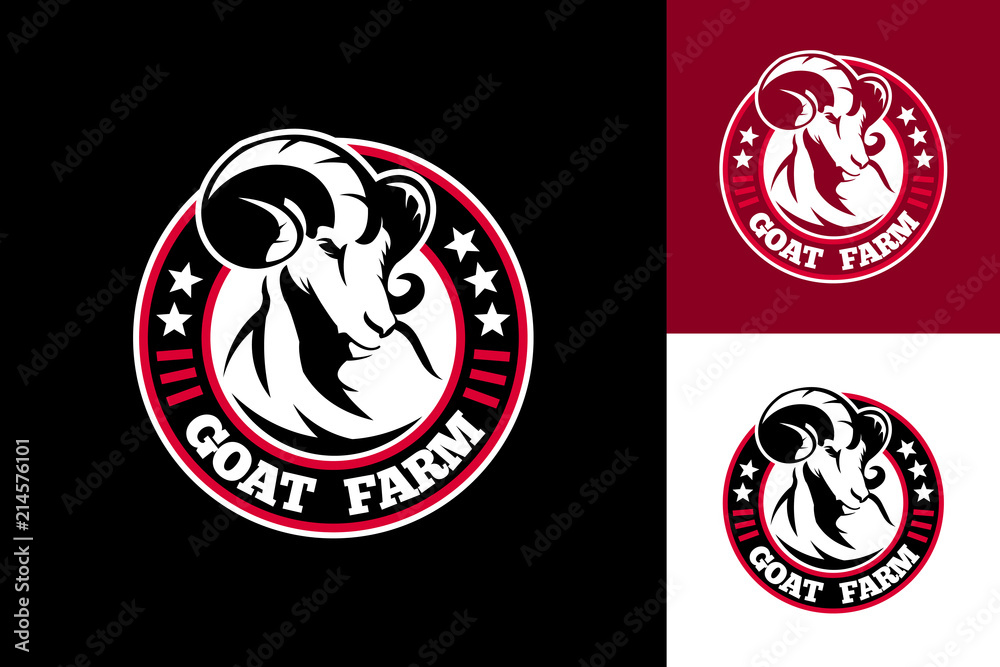 Goat Farm Logo Template Design Vector, Emblem, Design Concept, Creative ...