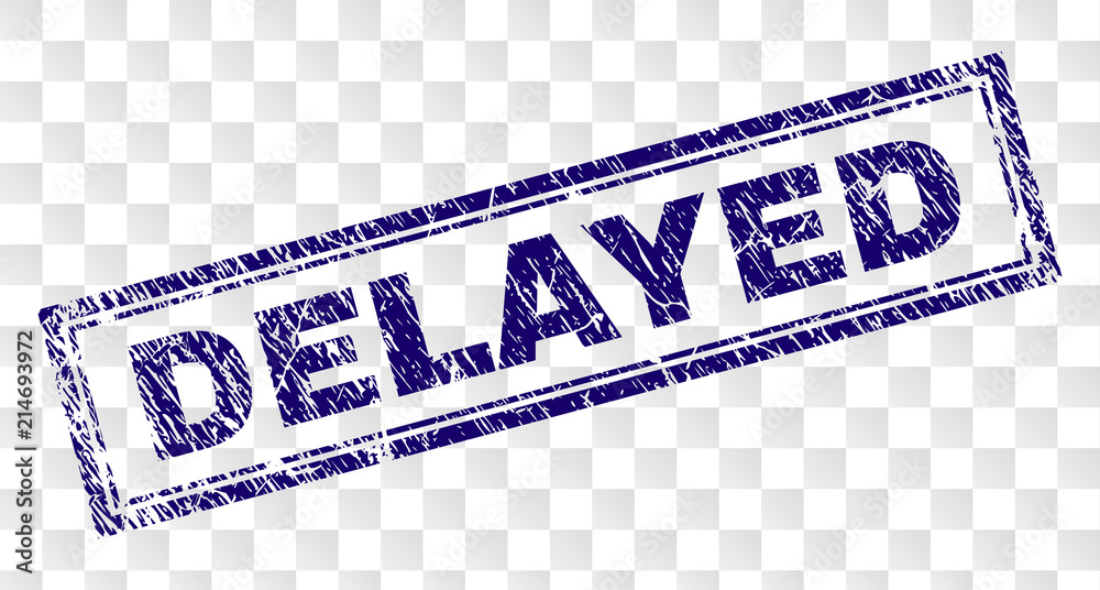 DELAYED stamp seal print with scratched style and double framed ...