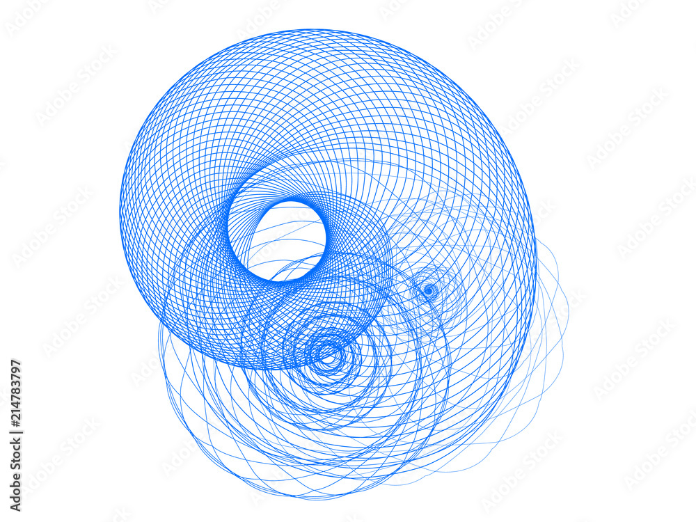 Abstract parametric background from blue circles. Vector illustration ...