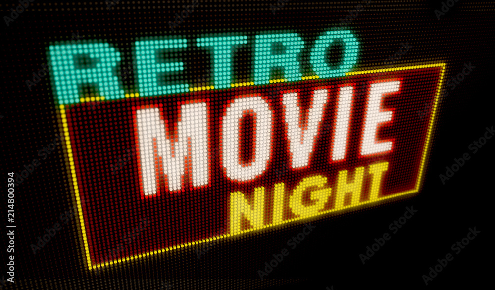 Retro Movie Night intro Stock Illustration | Adobe Stock