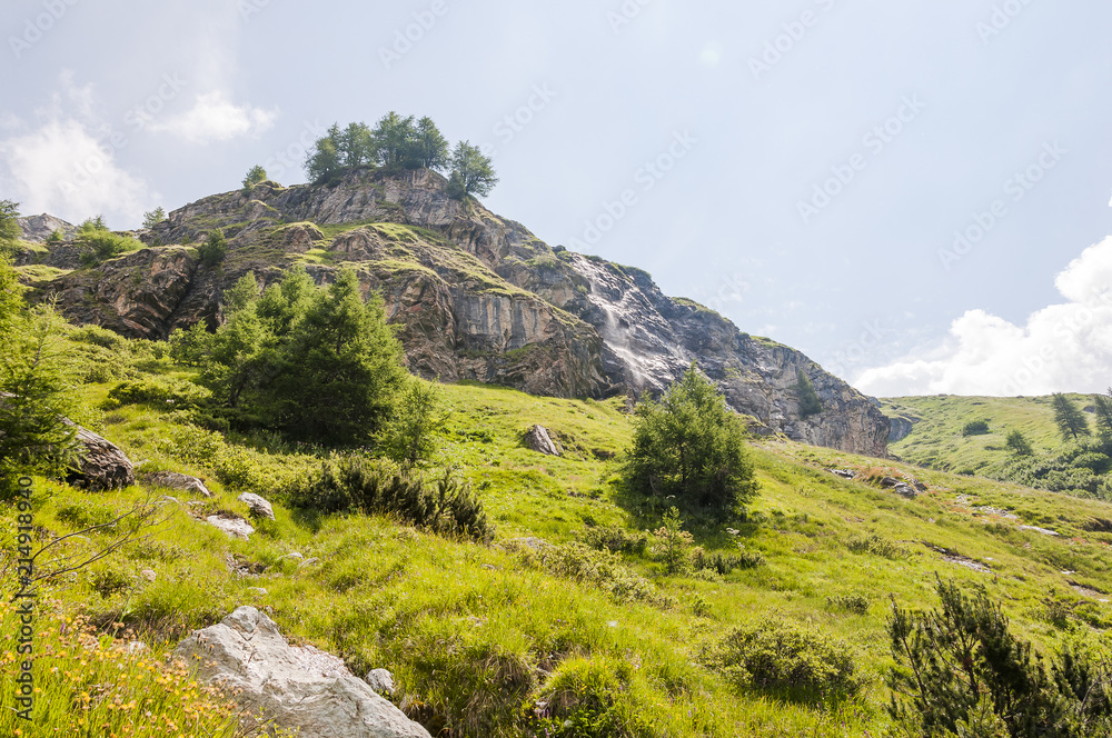 Sils, Furtschellas, Fextal, Val Fex, Marmorè, Wanderweg, Wasserfall ...