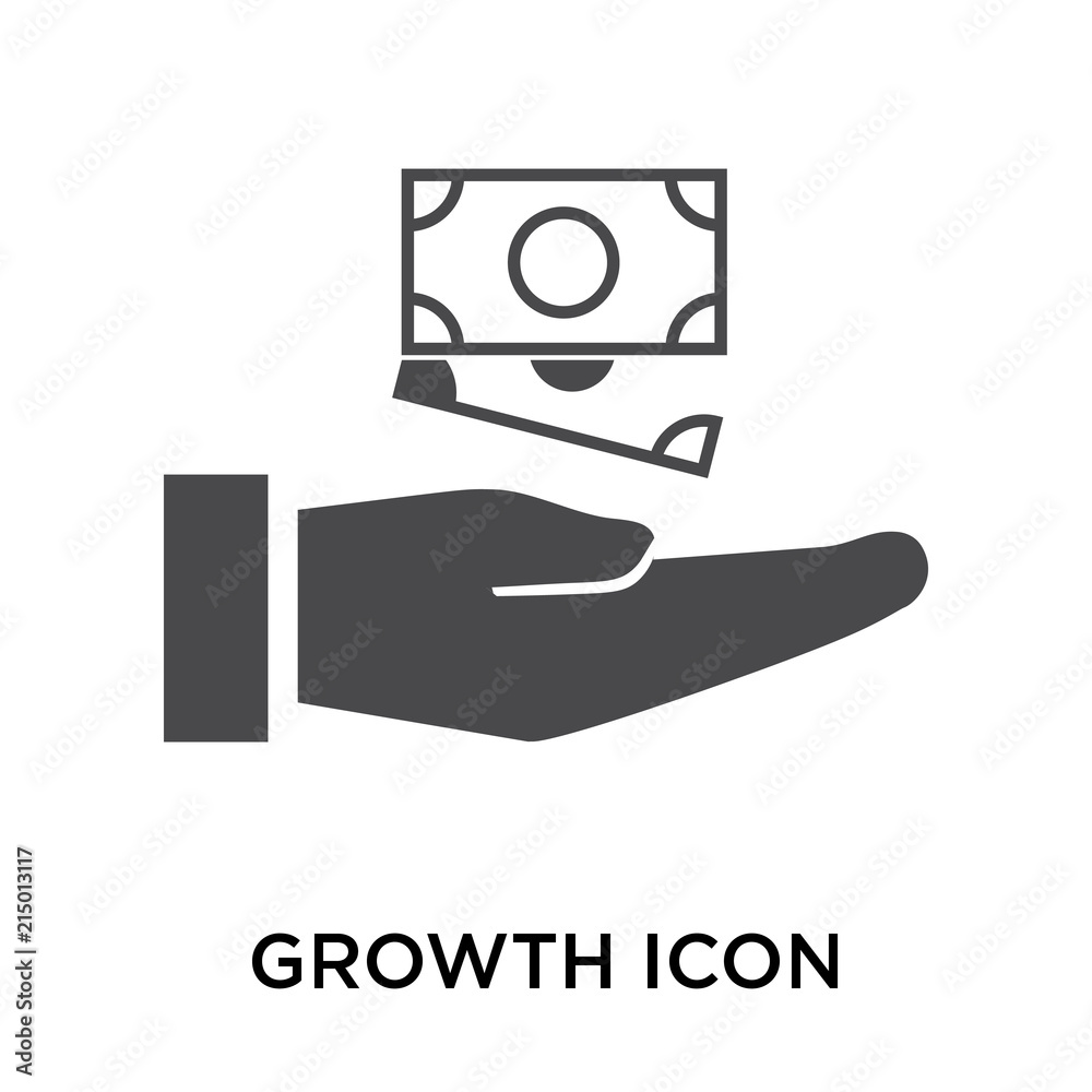growth icon on white background. Modern icons vector illustration ...
