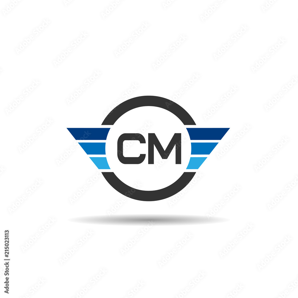 Initial Letter CM Logo Template Design Stock Vector | Adobe Stock