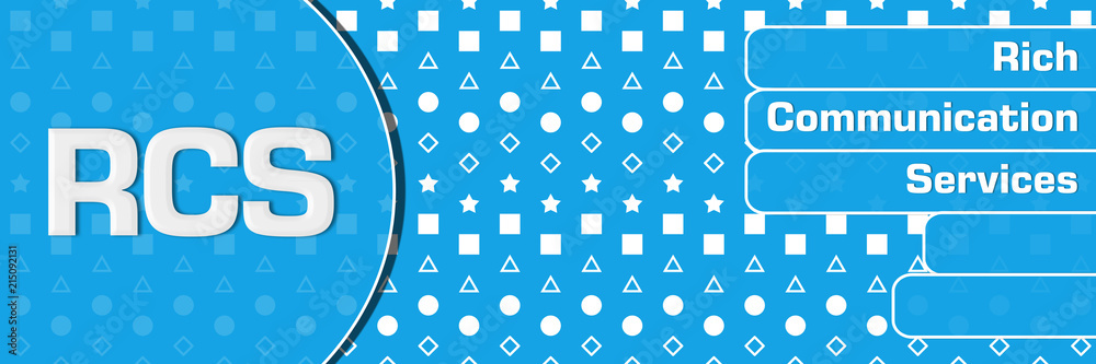 RCS - Rich Communication Services Blue Basic Shapes Text Horizontal ...